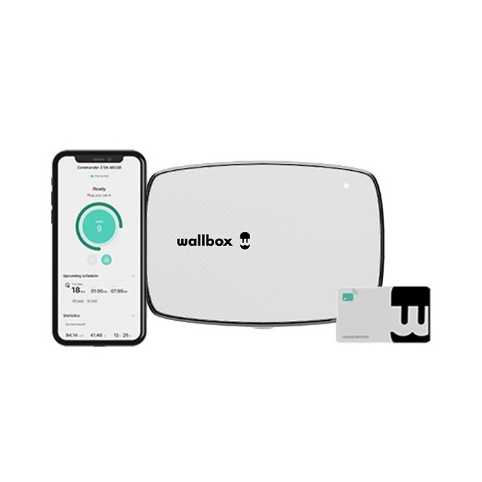 Wallbox Commander 2S 22kW, Type 2 kaabel 5m, valge @ EV Power e-pood